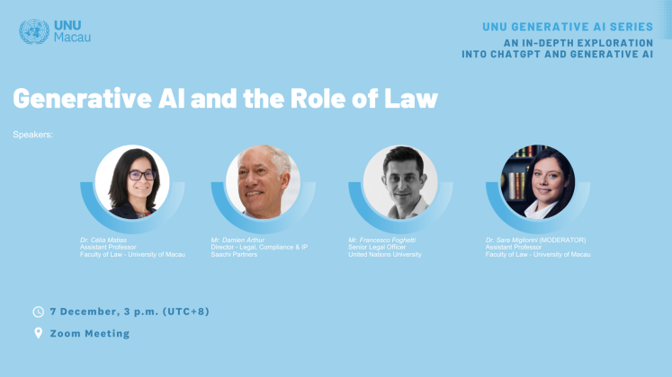 UNU Generative AI Series | Generative AI and the Role of Law | United ...