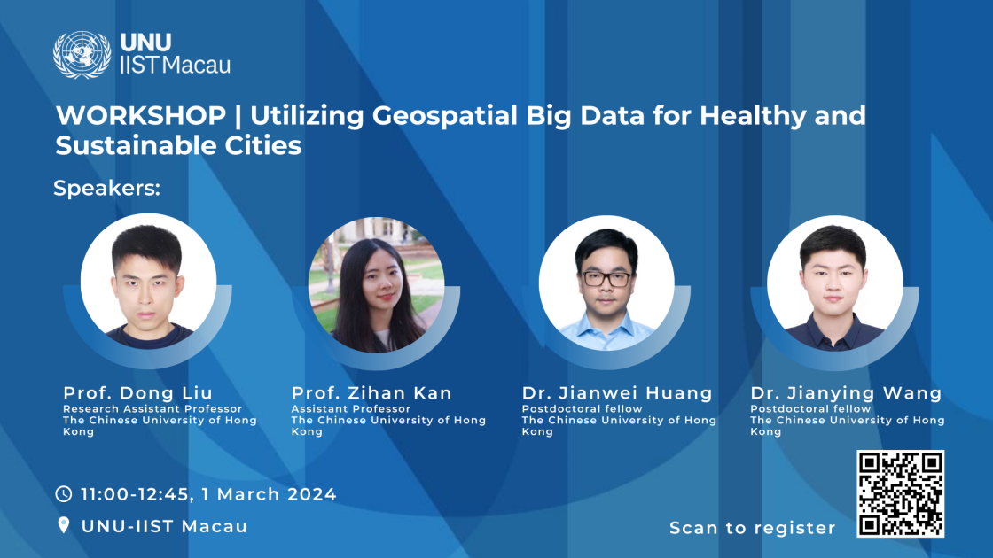 WORKSHOP | Utilizing Geospatial Big Data for Healthy and Sustainable ...