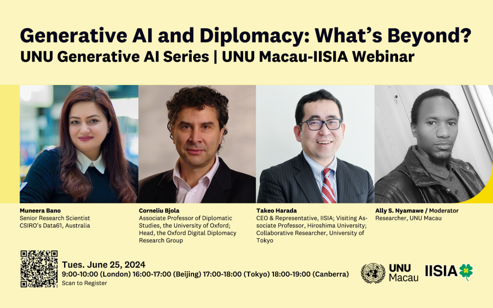 UNU Generative AI Series | Generative AI and Diplomacy: What’s Beyond ...
