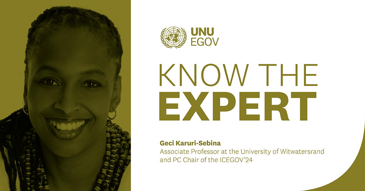 Know the Expert 'Geci Karuri-Sebina' - October | United Nations University