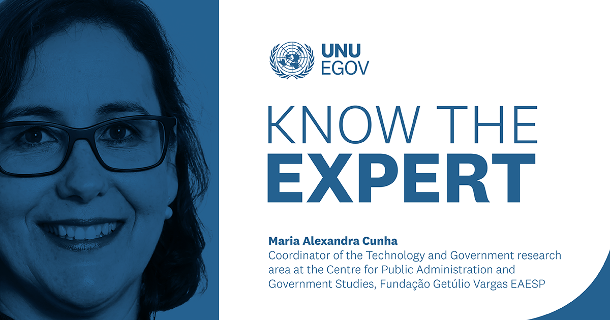 Know the Expert "Maria Alexandra Cunha" - July | United Nations University