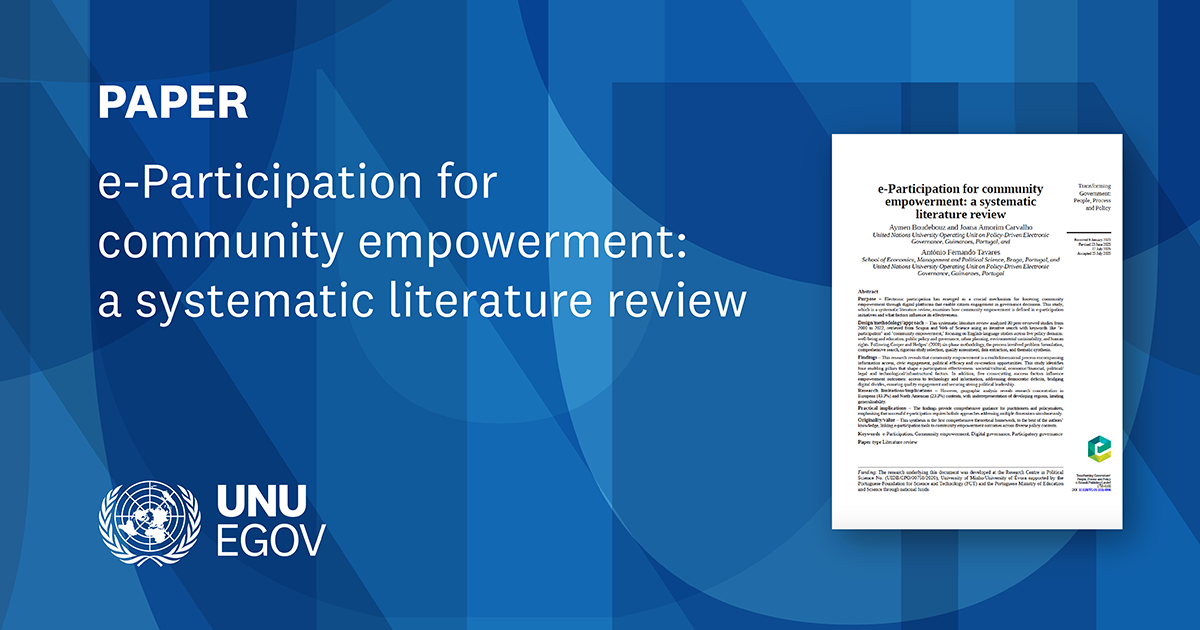 New Paper Explores How e-Participation Empowers Communities | United ...