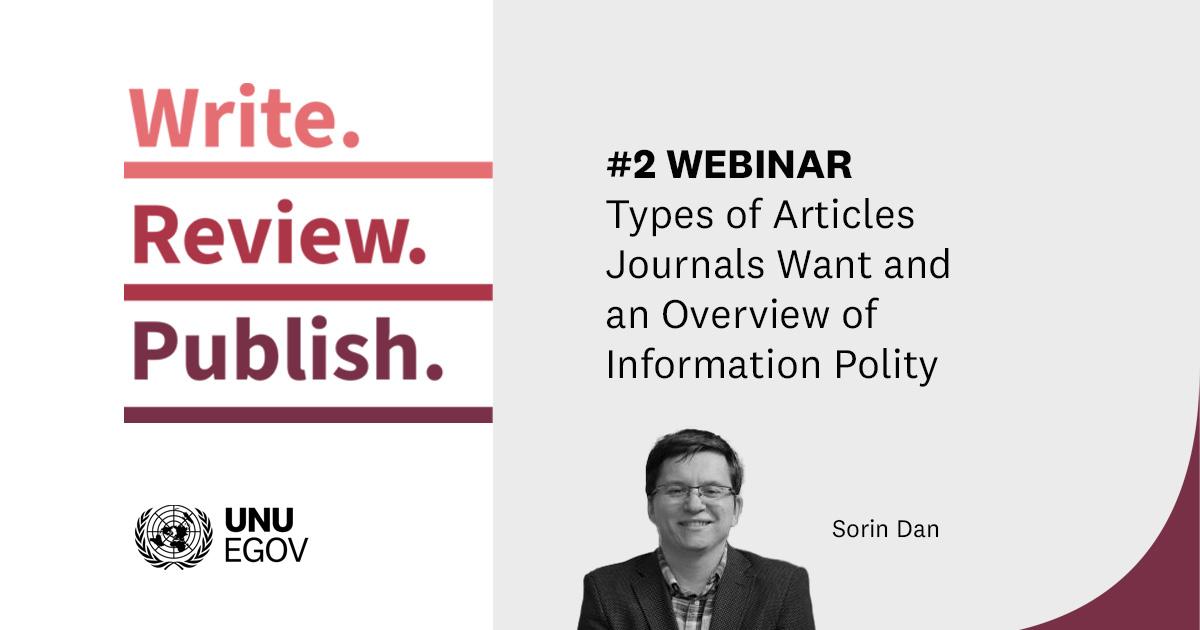 Webinar #2 | Types of Articles Journals Want and an Overview of ...
