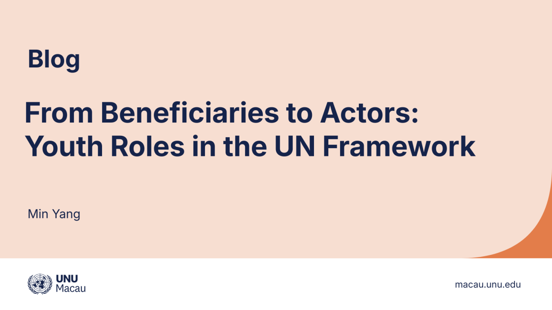 From Beneficiaries to Actors: Youth Roles in the UN Framework | United ...