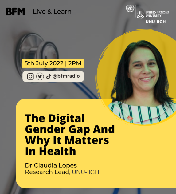 BFM Live & Learn: Claudia Lopes on the Digital Gender Gap and Why it Matters in Health | United ...